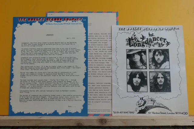 LONGDANCER - FOLK++ORIGINAL+LABEL+PROMOTION PRESS INFO+! x GIANT ...