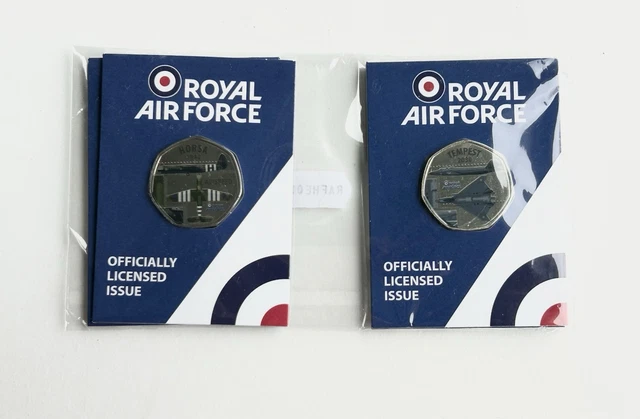 RAF ROYAL AIR Force 50p Shaped Coins x4 Officially Licensed Issue ...