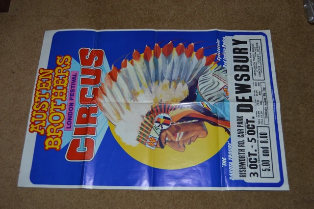 AUSTEN BROTHERS CIRCUS DEWSBURY 1970s vintage poster £2.20 - PicClick UK