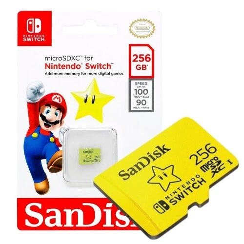NINTENDO SWITCH SANDISK MicroSDXC 256GB MEMORIA MICRO SD SCHEDA ...