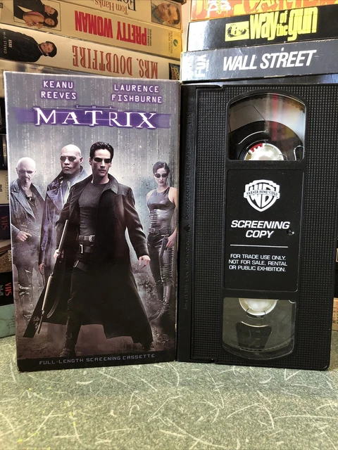 THE MATRIX SCREENER VHS Screening Cassette Rare! Promo Videotape 1999 ...