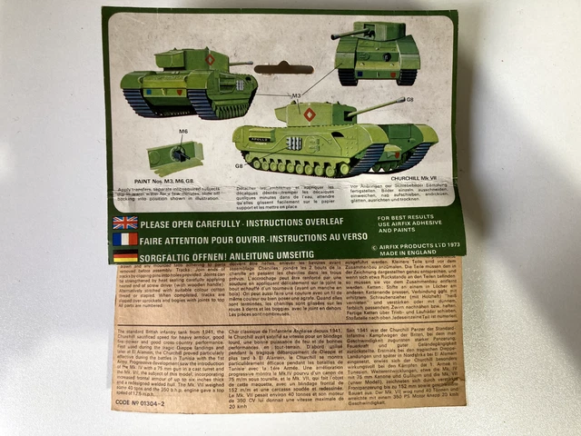 AIRFIX HO/OO CHURCHILL Tank Model Kit, Unopened, Storage Worn Blister ...