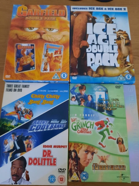 10 MOVIE DVD Family Kids Animation Bundle joblot Garfield Ice Age ...