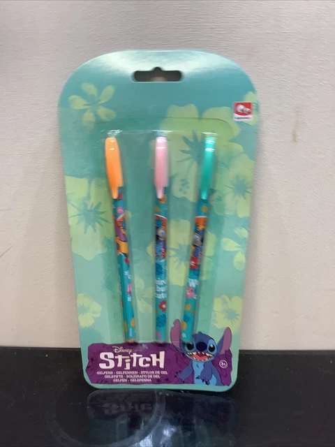 DISNEY LILO AND Stitch Pen Set Rare Collectable Stationery Hawaii Gelpens X3 NEW £10.95 ...