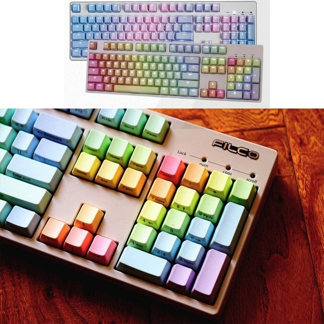 GRADIENT BACKLIT CUSTOM Pastel Keycap Set For Mechanical Keyboard PC ...