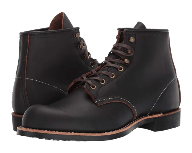 RED WING Z71106 vMens Black Leather Heritage Blacksmith Lace-Up Boots ...