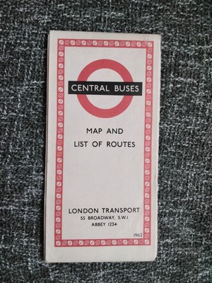 LONDON TRANSPORT - Central Buses Map And Routes 1962, VGC £5.00 ...