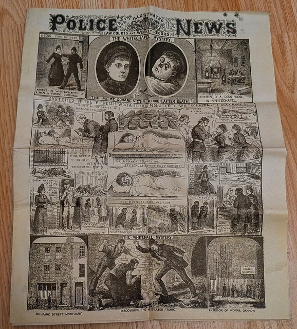 JACK THE RIPPER 1888 NEWS PAPER Police News Old London Mystery Vintage ...