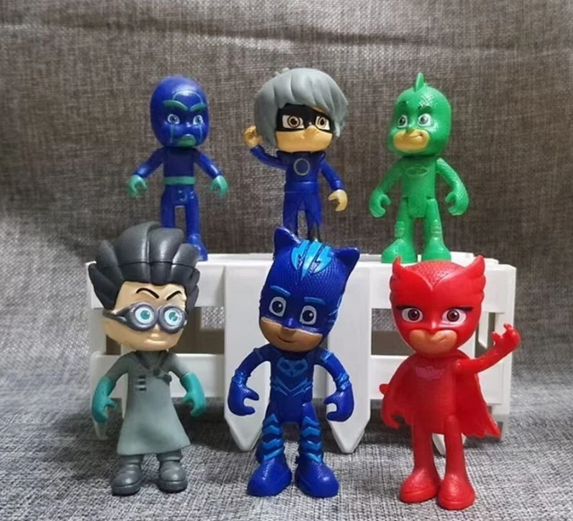 6PCS/SET PJ MASK Mini Figures Catboy Owlette Gekko Toys Cake Toppers ...