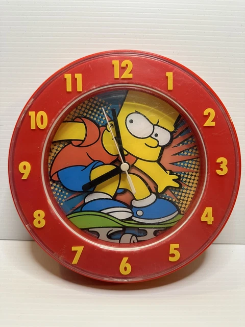 BART SIMPSON THE Simpsons Wall Clock - RARE Vintage - Working Order $18 ...