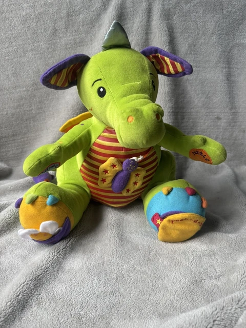 TOLO SNEEZY ACTIVITY Green Dragon Plush Baby Developmental Soft Stuffed ...