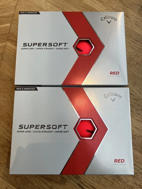 CALLAWAY SUPERSOFT 2024 Matte Red Golf Balls BRAND NEW 2 x Dozen (24 ...