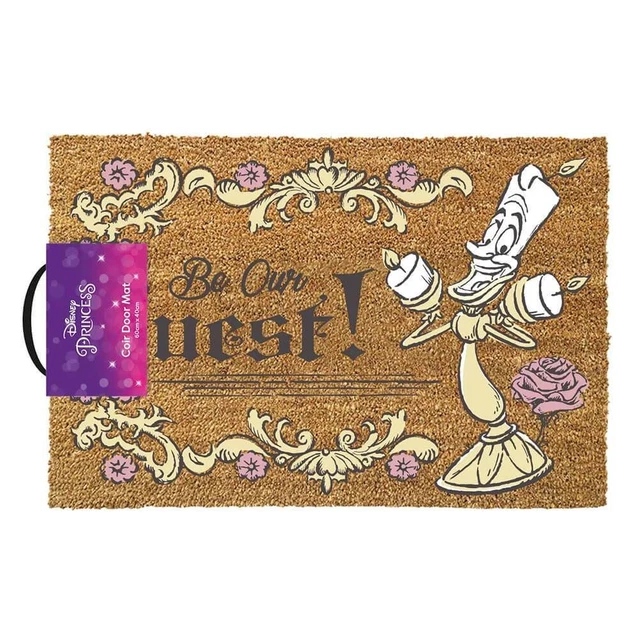 OFFICIAL DISNEY BEAUTY and the Beasts Be Our Guest Coir Doormat - 60cm ...