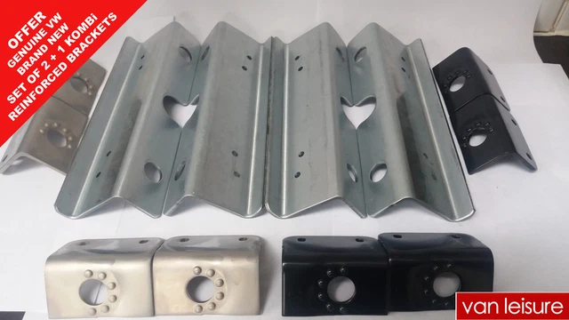 VW TRANSPORTER T5 T6 rear seat reinforcement bracket plates set for 2 ...