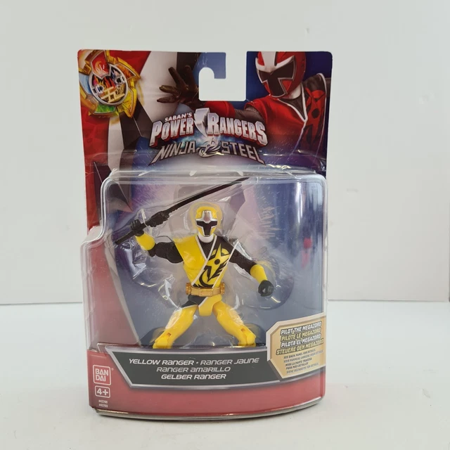 POWER RANGERS NINJA Steel Yellow Ranger Bandai Action Figure £19.99 ...