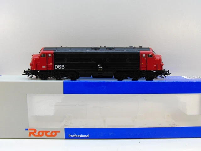 ROCO H0 63960 locomotiva diesel MY1124, DSB, luce, DC, DSS, NUOVA in ...