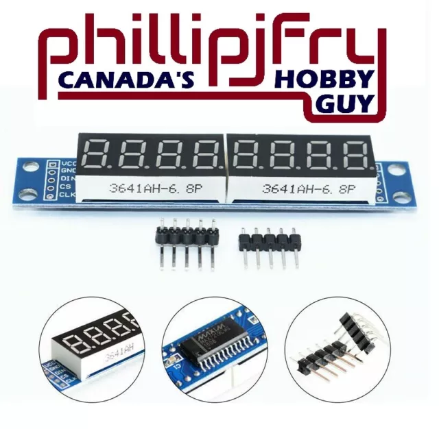 Max7219 8 Digit Led Display 7 Segment Digital Tube For Arduino Raspberry Pi 387 Picclick Ca 