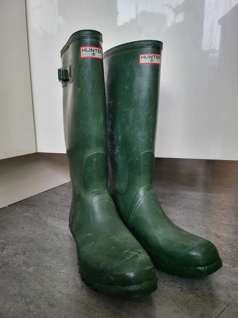HUNTER ORIGINAL TALL Wellies Wellington Boots Men’s Size UK 11 - Green ...
