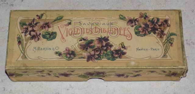 ANCIENNE BOITE A Savon Violette Parfumerie M Bertin Nantes Paris Art ...