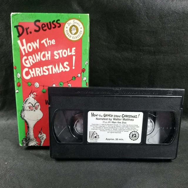 HOW THE GRINCH Stole Christmas VHS Tape VCR Video RARE RANDOM HOUSE ED ...