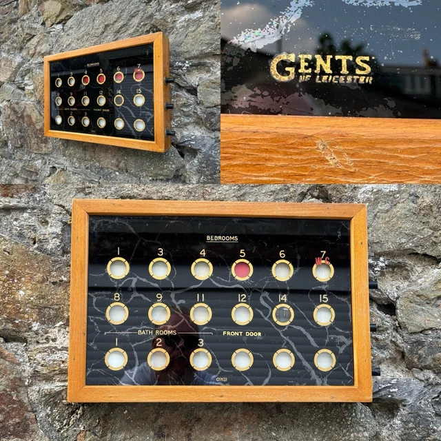 RARE GENTS OF Leicester Butlers Room Bell/Call Indicator Board. No Room ...