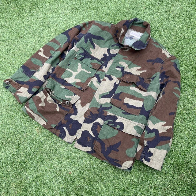 Us Army Surplus Rip Stop Woodland Bdu Jacke Shirt Tarnfarbene Armee