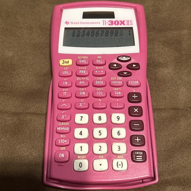 TEXAS INSTRUMENTS TI-30X IIS Pink SCIENTIFIC CALCULATOR Solar Powered ...