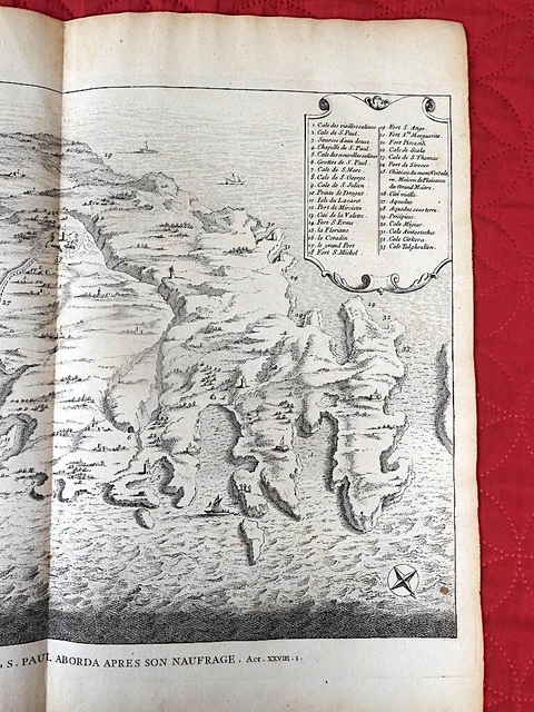 CARTE MAP ATLAS Gravure Originale XVIII e ILE MALTE MALTHE MALTA LA ...