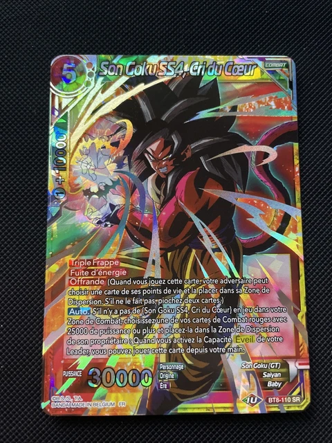 CARTE DRAGON BALL Super Dbs Son Goku Ss4, Cri Du Coeur Bt8-110 Sr Neuf Fr EUR 14,90 - PicClick DE