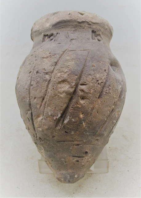 RARE ANCIENT BYZANTINE Terracotta Throwing Grenade Battle Relic 800Ad ...