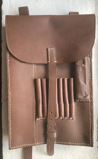 WW2 GERMAN ARMY Brown Leather Map Case Reproduction EUR 35,77 - PicClick DE