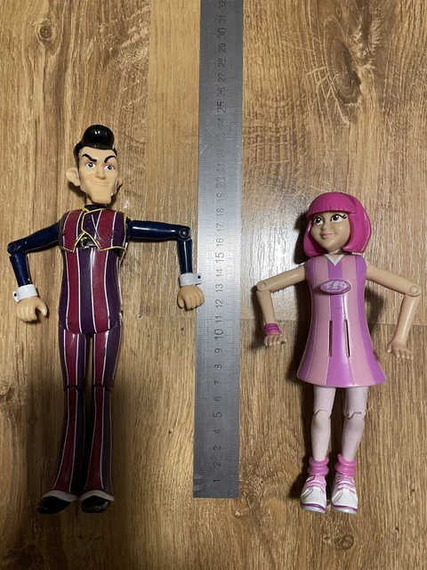 MATTEL 2004 LAZY Town Robbie Rotten & Stephanie Articulated Phrase ...