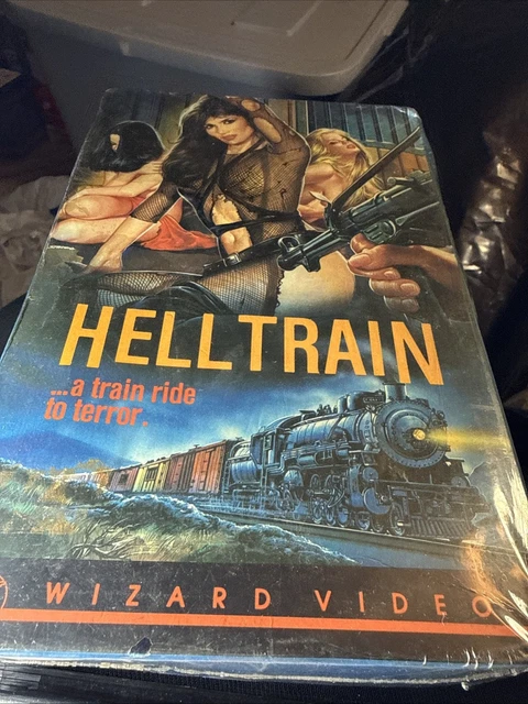 VHS VIDEO HELLTRAIN - A Train Ride to Terror - 1985 - Wizard - Big Box ...