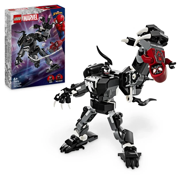 LEGO MARVEL MECH di Venom vs. Miles Morales Giocattolo Action Figure Sn ...