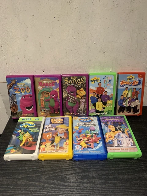 KIDS SHOW VHS Lot 9 The Wiggles Barney Teletubbies Bob Hard Clamshell £17.86 - PicClick UK