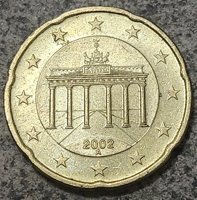 EUROPEAN UNION (GERMANY) 🇪🇺 / 🇩🇪 Twenty Euro Cents Coin 2002 A (Berlin ...
