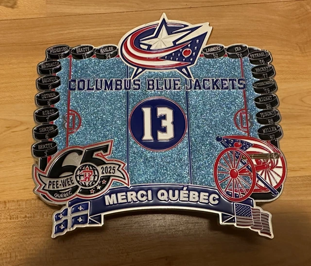BLUE JACKETS COLUMBUS Gaudreau Pee Wee Quebec 2025 Big Hockey Pin $79. ...