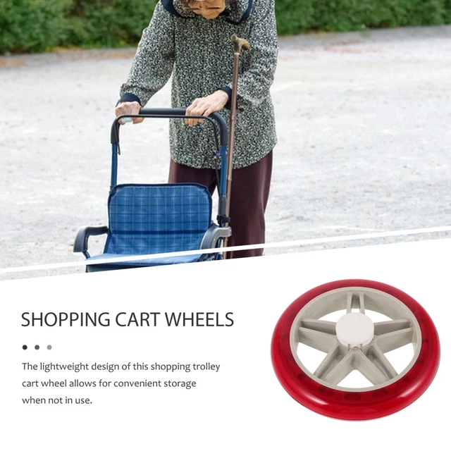 2 PCS SUPERMARKET Trolley Wheels Accessories Shopping Cart Replacement ...