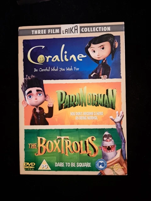CORALINE, BOX TROLLS, ParaNorman DVD Laika Collection, Box Set £19.99 ...