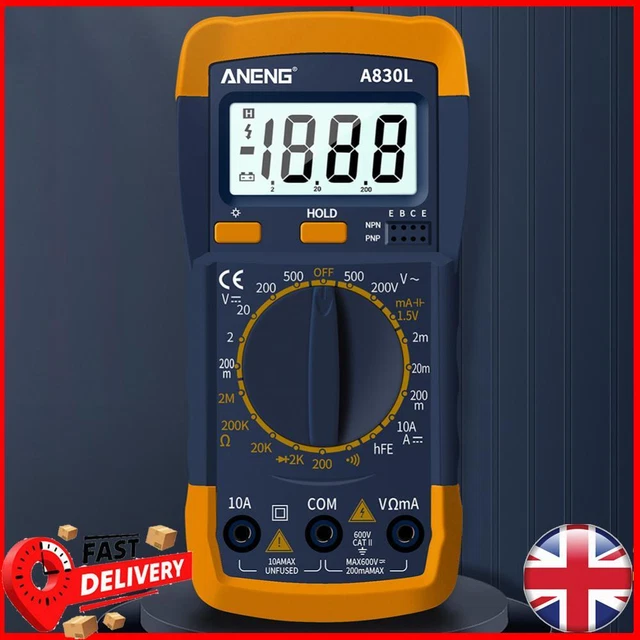 A830L DIGITAL MULTIMETER Multi Tester Buzzer Manual Range Measuring ...