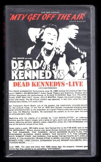DEAD KENNEDYS LIVE MTV Get Off The Air VHS punk jello biafra lard £10. ...