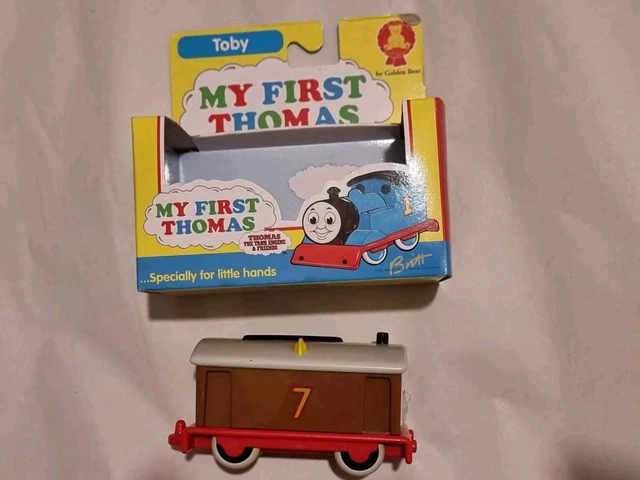 THOMAS THE TANK Engine & Friends MY FIRST TOBY TRAIN PLASTIC GOLDEN ...