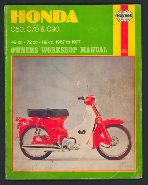 HONDA C50 C70 C90 OHC (67-77) Haynes Shop Manual Book C 50 70 90 Cub 6v ...
