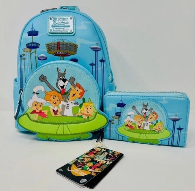 SALE! LOUNGEFLY THE Jetsons Spaceship Mini Backpack And Wallet Set New ...