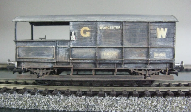 OO GAUGE FINESCALE Kit Built Ratio Gwr 20 Ton Toad Brake Van Weathered (Lot 80) EUR 17,83 ...