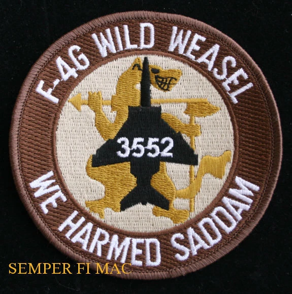 F-4G WILD WEASEL Patch Harmed Saddam 3552 Oif Iraq War Pin Up Us Air ...