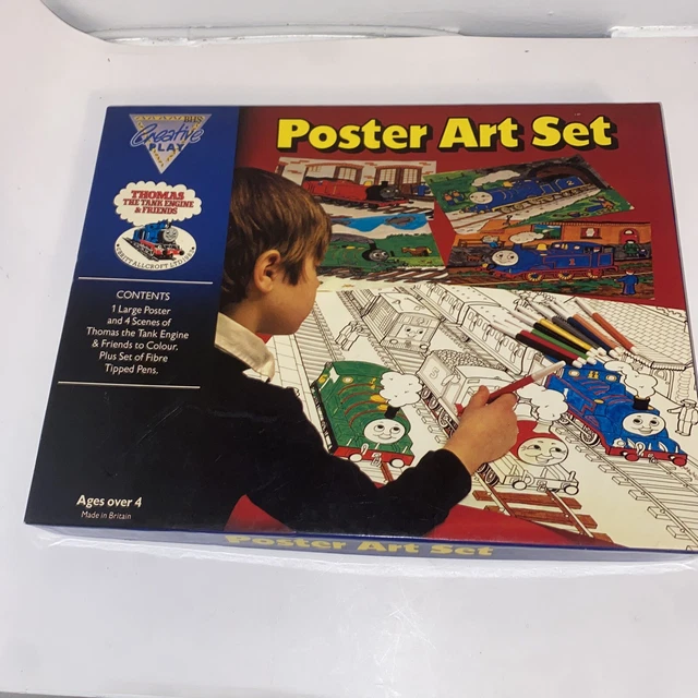THOMAS THE TANK Engine & Friends Poster Art Set 1983 posters & pens bhs ...