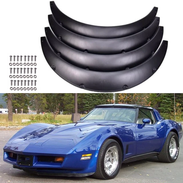 4PCS FENDER FLARES Wide Body Kit Wheel Arches For Chevrolet Corvette C3 ...