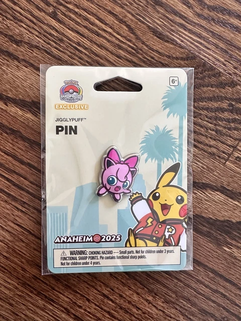 POKEMON WORLD CHAMPIONSHIPS Anaheim JIGGLYPUFF Pin 2025 Pokemon Center ...