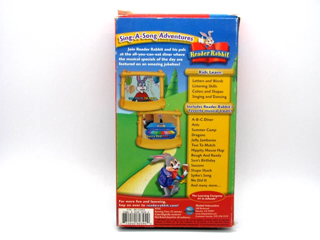 READER RABBIT - Sing-A-Song Adventures (VHS) Tested I $7.46 - PicClick CA